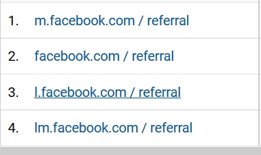 Facebook Subdomains in Analytics Referral Traffic
